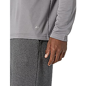 Amazon Essentials Men's Performance Tech Long-Sleeve T-Shirt, Medium Grey, Medium