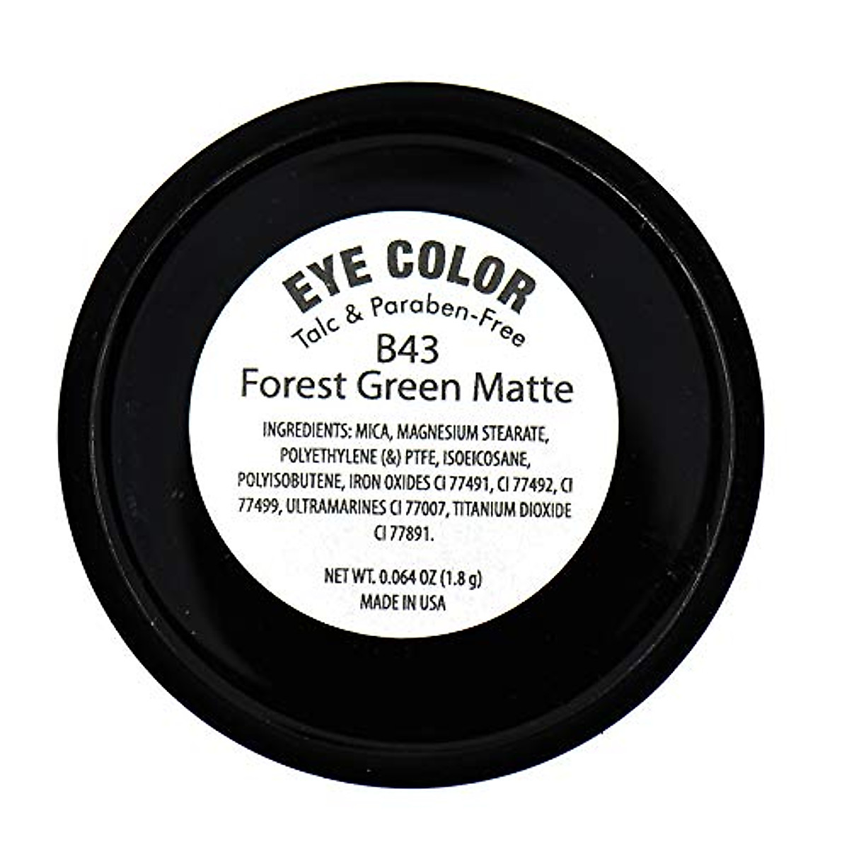 Pure Ziva Khaki Grey Dark Green Sage Thyme Forest Fern Matte Opaque Pressed Powder Single Vegan Eyeshadow; Talc, Paraben & Cruelty Free