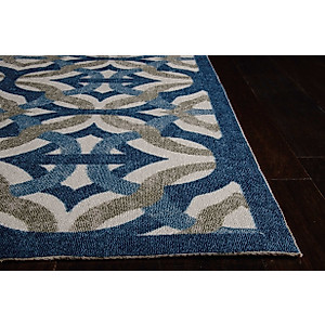 Waverly Sun N' Shade Indoor/Outdoor Celestial 5'3'' x 7'5'' Area-Rug, Easy-Cleaning, Non Shedding, Bed Room, Living Room, Dining Room, Backyard, Deck, Patio (5x7)