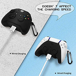 [2Pack] Game Controller Airpods Pro Case, 3D Cute Fashion Cool Design Airpods Pro Cover, Unique Stylish Funny Protective Skin Accessories Airpod Pro Silicone Case for Boys Girls Men