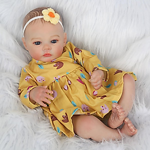 Kaydora Reborn Baby Doll Clothes for 16-20 Inch Reborn Doll Girl 2 Sets Deer Yellow&Red Reborn Baby Dolls Outfits Baby Doll Clothing
