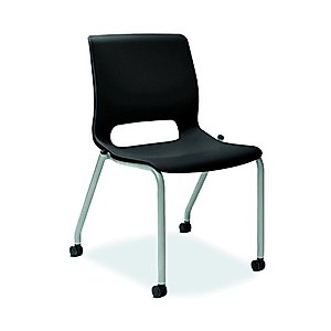 HON Motivate Guest Chair - Stacking Chair for Office Set of Two, Onyx (HMG1)