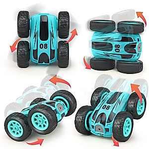 Meryi Mini Stunt RC Cars Toy, 4WD 2.4Ghz Remote Control Car Double Sided Rotating Vehicles, Kids Toy for Boys & Girls Birthday, No Battery