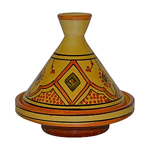 Serving Tagine Handmade Ceramic Tajine Dish Exquisite 6 inches Yellow