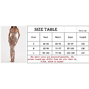 Women Vintage Spaghetti Strap Maxi Dress Sexy Bodycon Long Dress Low Cut Backless Floral Print Elegant Dresses (Brown, S)