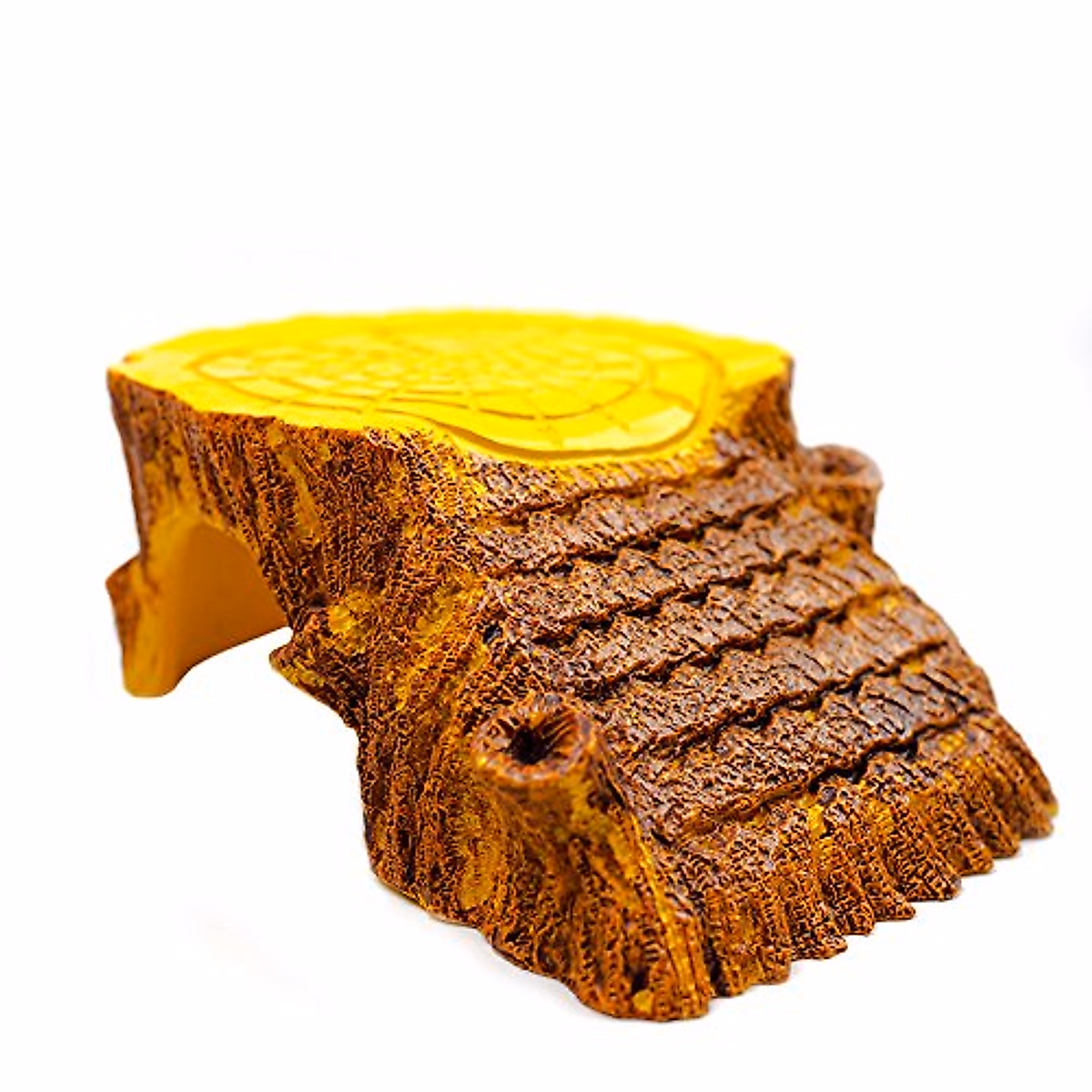 OMEM Natural Reptile Basking Ramp Terraces Resin Made (Tree Stump)