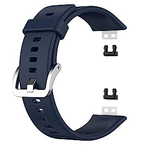 MOTONG for Huawei Watch Fit Replacement Band - Silicone Replacement Wrist Band Strap for Huawei Watch Fit with Tools (Blue)
