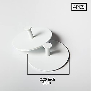 4 Pcs White Towel Adhesive Hooks for Tile Wall Stainless Steel Wall Hangers of Heavy Duty Shower Stick on Hooks for Coat,Hat,Key Wall Sticky Hooks Adhesive Shower Hooks Kitchen Bathroom No Drill Hook