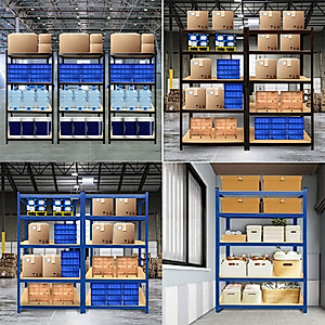 VickyHome 5 Tier Heavy Duty Garage Shelving Multipurpose Shelving Unit Shelf Organizer with Adjustable Height, Metal Pantry Organizers and Storage Kitchen Shelf for Kitchen Pantry Bathroom, 170cm