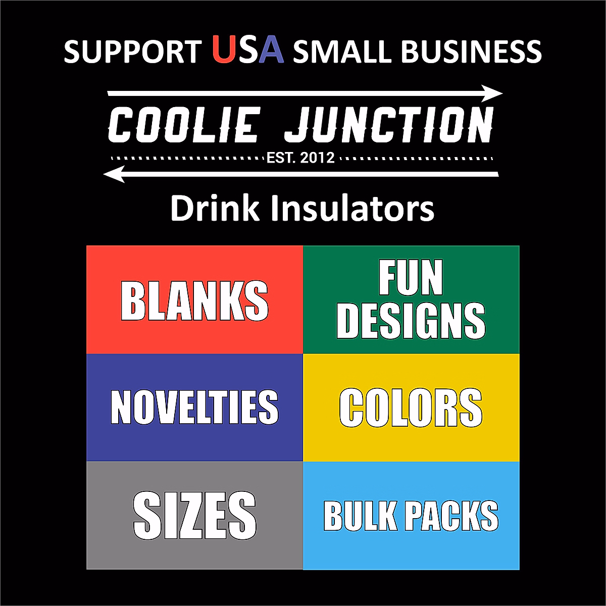 Blank Neoprene Pint Glass Coolie (Variety Color 6 Pack)