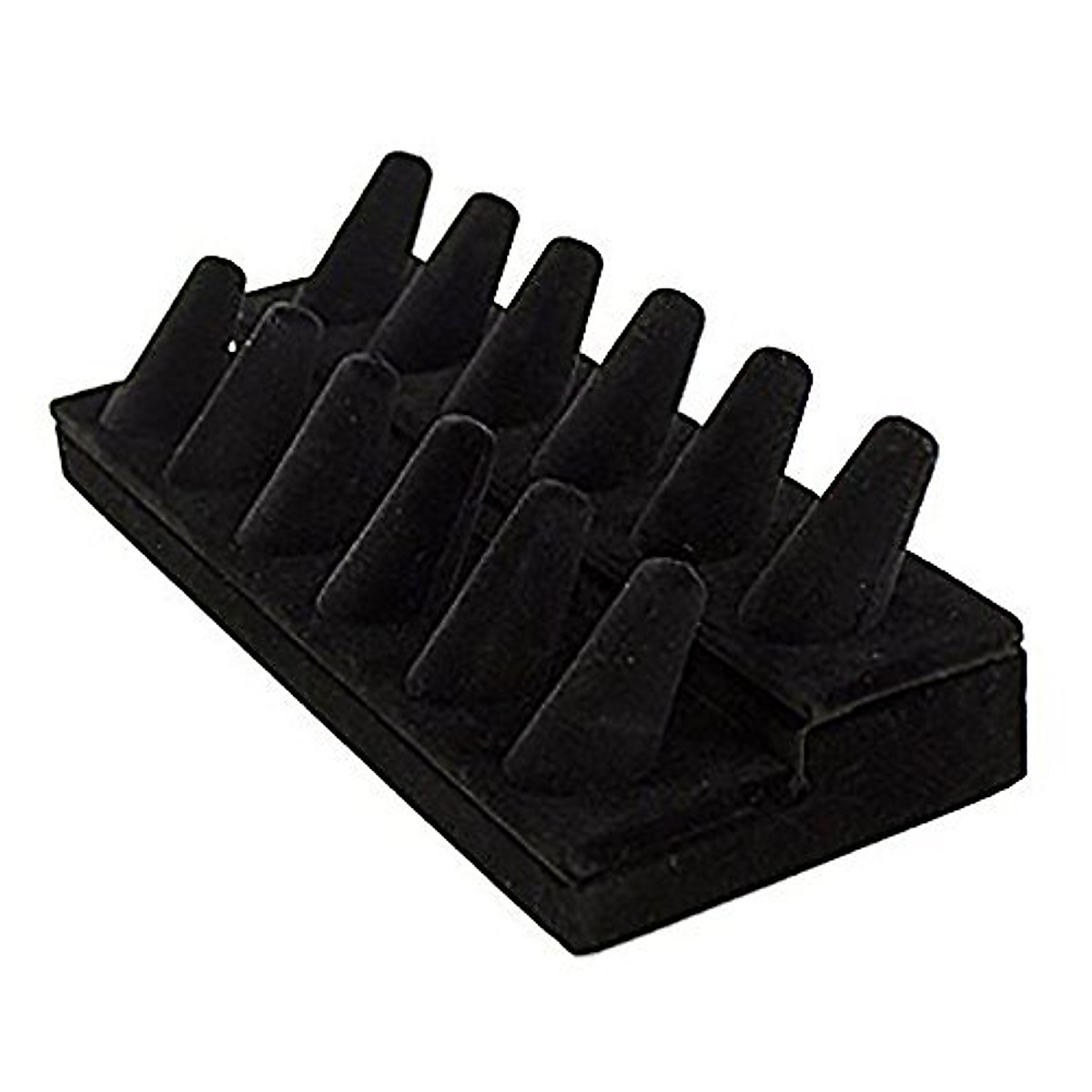 Adorox Black Velvet Finger Ring Showcase Display Jewelry Organizer Stand Christmas