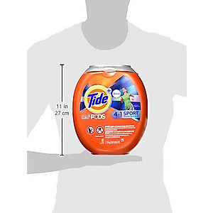 Tide PODS 4 in 1 Febreze Sport Odor Defense, Laundry Detergent Soap PODS, High Efficiency (HE), 61 Count
