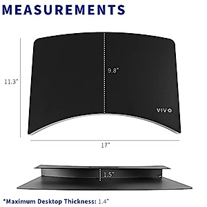VIVO 17" Curved Corner Desk Connector for L-Shaped Desks