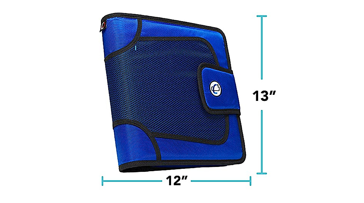 Case-it Red 2-Inch Binder with Tab File & Velcro Closure