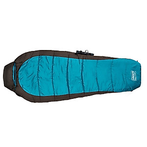 Coleman OneSource Heated Mummy Sleeping Bag and Rechargeable Battery, 4 Adjustable Heat Settings Lasts Up to 4 Hours, Sleeping Bag for Adults with Dual-Port Charging Dock and Included Battery