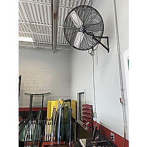 TPI Corporation Single Phase Wall Mount Commercial Circulator – 30" Diameter, 120 Volt Exhaust Fan – Ventilation Fans. Commercial Extractor Fans