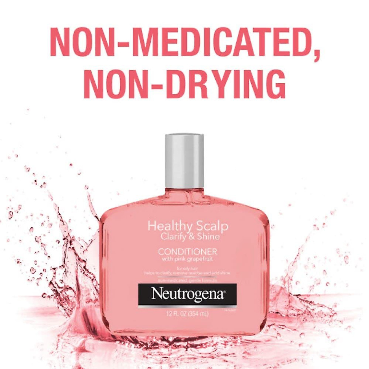 Neutrogena Exfoliating Healthy Scalp Clarify & Shine Conditioner for Oily Hair and Scalp, Anti-Residue Conditioner with Pink Grapefruit, Paraben & Phthalate-Free, Color-Safe, 12 Fl Oz (pack of 3)