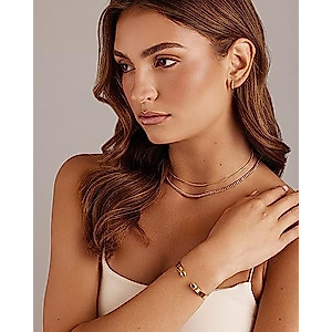 PAVOI 14K Yellow Gold Plated Stainless Steel Bangle Bracelets for Women | Breathe Inspirational Engraved Adjustable Mantra Cuff Bangle | Personalized Gift for Her Mom Sister | Birthday Gifts for Women