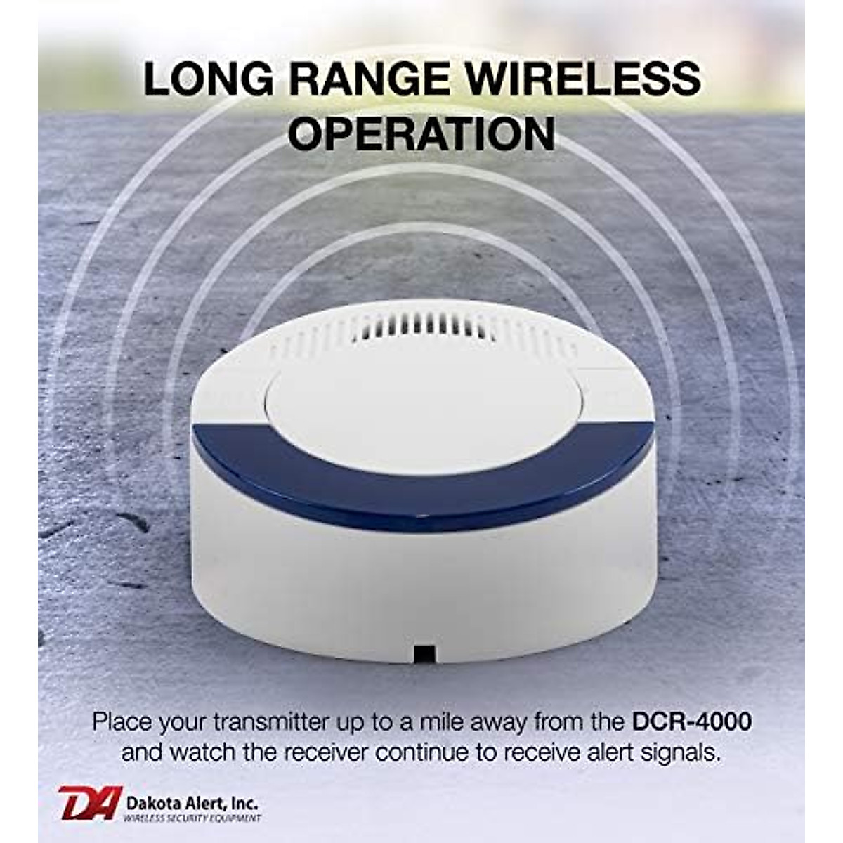 Dakota Alert Wireless Receiver- DCR-4000 Up to 1 Mile Operating Range - Compatible with All Dakota Alert 4000 Series Sensors: SBB-4000, DCHT-4000, DCMT-4000, DCPT-4000, and UT-4000 Transmitters