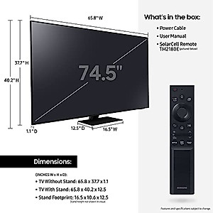 SAMSUNG 75-Inch Class Neo QLED 4K UHD QN85A Series Quantum HDR 24x, 6 - 2.2.2CH 60W Speakers, Object Tracking Sound, Smart TV with Alexa Built-in (QN75QN85AAFXZA, 2021 Model)