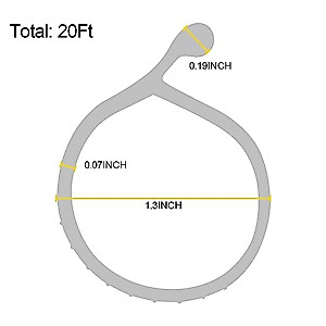 Garage Door Seals Bottom Rubber Weather Stripping, P-Bulb Garage Door Bottom Weather Seal Suitable for Weatherproof, Replacement Overhead Doors (20FT, Grey)