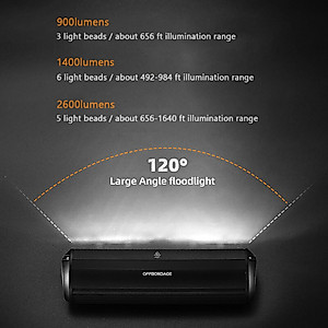 OFFBONDAGE Led Bike Lights for Night Riding Rechargeable 900 Lumen Bicycle Front Light MTB Road Bike Headlight Accessories for Men Women Kids