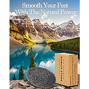 Maryton Natural Pumice Stone for Feet - Lava Foot Exfoliator Scrubber Pedicure Tools, Dead Skin Corn Callus Remover for Feet and Hands, 2 Count