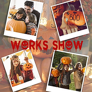 Dolirapa Mural Wall Art Pumpkin Carving Kit with Pack - 6 PCS Professional Carving Tools Jack O Lantern Party Stainless Steel Pumpkin Knife Cutting Tool Set,With Thick Handbag