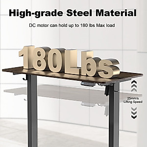 ExaDesk 40 * 24 Inches Electric Standing Desk, Adjustable Height Sit Stand Up Desk with 3 Memory Presets, Motorized Home Office Computer Gaming Workstation Desk, Espresso