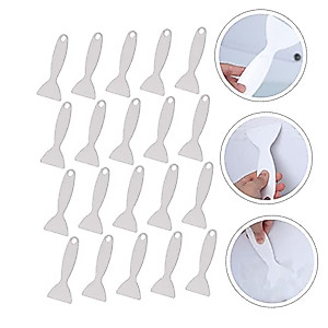Vaguelly 40 Pcs Refrigerator Deicer Cleaning Tool Freezer Frost Shovel ice Breaker Shovel Plastic Scraper Tool Tools for deicing Tool Fridge ice Removal Shovel ice Removal Scoop White