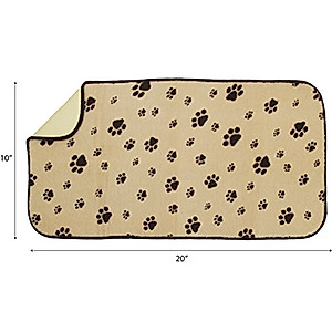 Kitchen Basics Microfiber Pet Bowl Feeding Mat, Anti-Skid and Absorbent, 10 Inch x 20 Inch