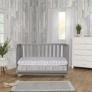 Dream On Me Harper 4-In-1 Convertible Crib In Storm Grey, Greenguard Gold & JPMA Certified, 3 Mattress Height Settings