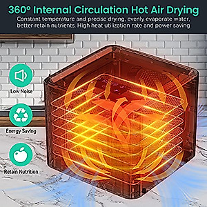 SENDRY Food Dehydrator with 6 Stainless Steel Trays, LED Touch Control Design Adjustable Digital Temperature and Time, Food Dryer Machine for Jerky, Meat, Beef, Dog Treats, Fruit, Vegetable, Herb, Yogurt