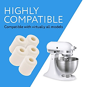 IMPRESA 5-Pack Rubber Mixer Feet Compatible with KitchenAid Stand Mixers – Replacement for 4161530 & 9709707 Foot