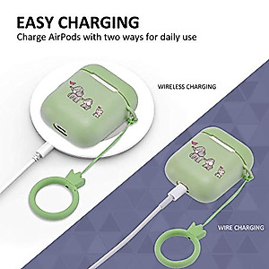 LuGeKe Compatible with Airpods 1&2 Soft Silicone Animals Case,Luxury Funny Cool Stylish Elephant Designer Cute Cover for Girls Boys Kids Teens Men Air pods (Support Wireless Charge,Elephant Flag)