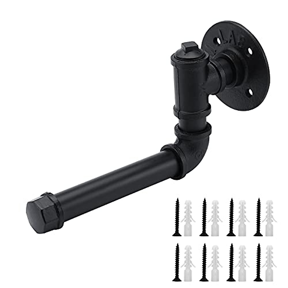 SCDGRW Heavy Duty 13.6 Inches Industrial Pipe Coat Hook Rack, Rustic Vintage L Shaped Clothes Towel Holder Hanger Iron Pipe Wall Mounted Garment Hook for Closet Laundry Room