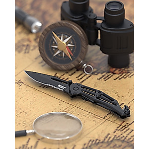 Rush Deer Pocket Knife, Folding Knife with Clip,EDC Knife Utility Knife for Hiking Camping Fishing Work Outdoor (Mini Pocket Knife)