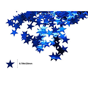 250 Grams Glitter Star Confetti, 20mm Metallic Stars, Foil Table Confetti For Wedding Decoraions Birthday Party Festival Supplies (Blue)