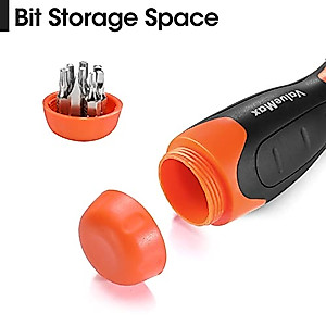 ValueMax 13-in-1 Multi-bit Ratcheting Screwdriver Set Tool All in One, Portable Multi-purpose Ratchet Screw-driver, Slotted/Philips/Torx/Square