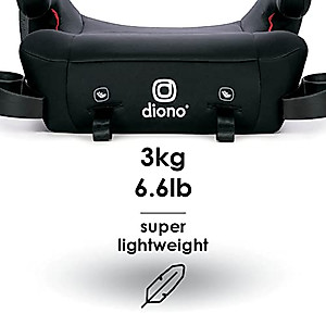 Diono Solana 2 XL 2022, Dual Latch Connectors, Lightweight Backless Belt-Positioning Car, 8 Years 1 Booster Seat, Black