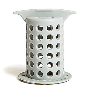 ShowerShroom the Revolutionary 2" Stand-Up Shower Stall Drain Protector Hair Catcher/Strainer, Gray