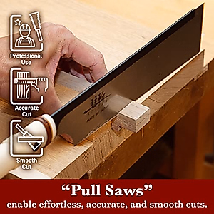 SUIZAN Japanese Pull Saw Hand Saw 9.5 Inch Dozuki Dovetail Saw for Woodworking tools Gifts