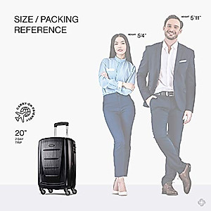 Samsonite Winfield 2 Hardside Luggage with Spinner Wheels, Carry-On 20-Inch, Brushed Anthracite