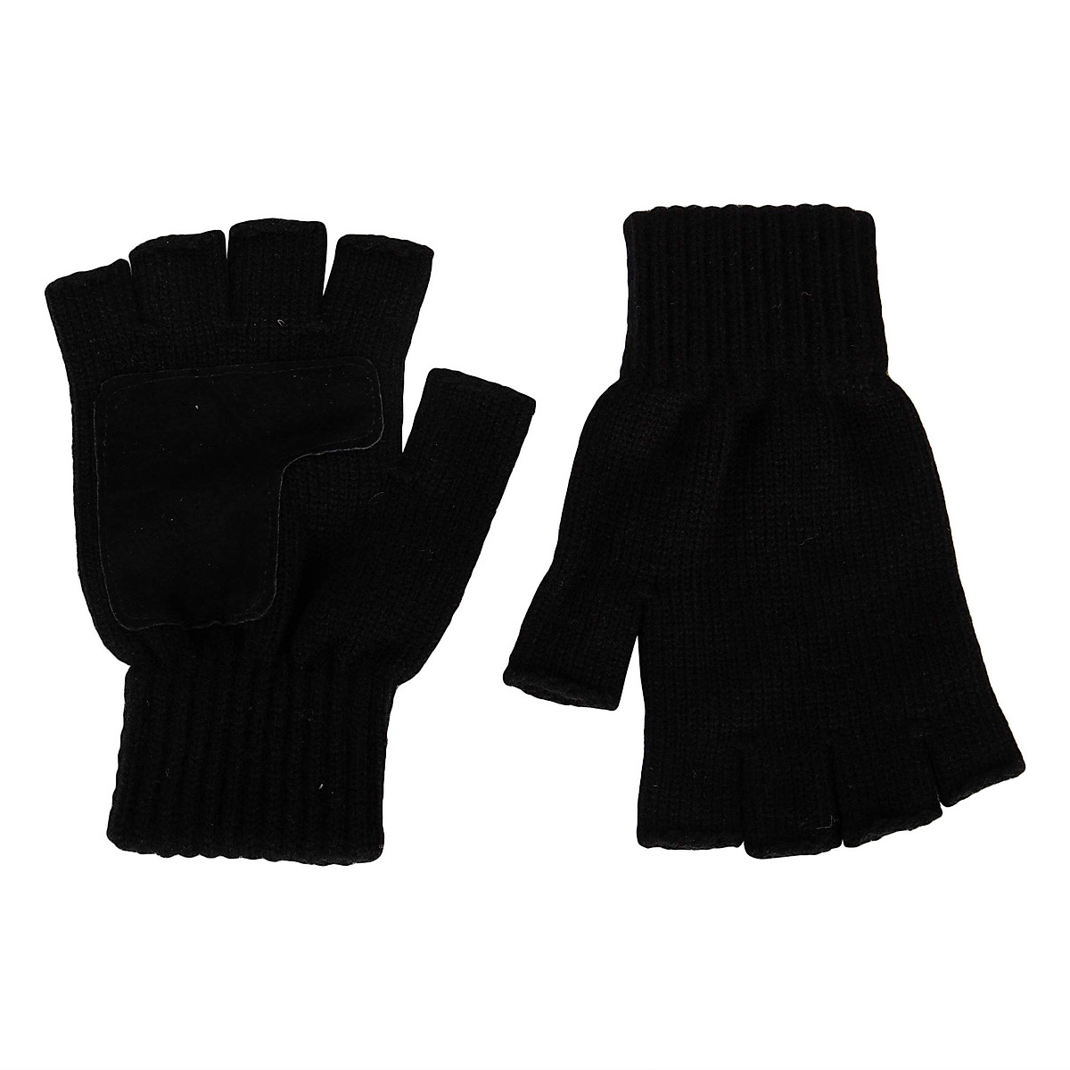 Levi's Men's Knit Fingerless Gloves, Marled Black, One Size