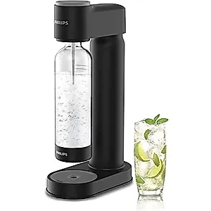 PHILIPS Sparkling Water Maker Soda Maker Soda Streaming Machine for Carbonating with 1L Carbonating Bottle, Seltzer Fizzy Water Maker, Compatible with Any Screw-in 60L CO2 Carbonator(NOT Included)