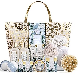 Spa Gift Baskets, Spa Luxetique Spa Gifts for Women, 15pcs Spa Gift Set Includes Bath Bombs, Essential Oil, Hand Cream, Bath Salt and Luxury Tote Bag, Gift for Women