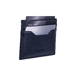 Calvin Klein Men's Wallet Sets-Minimalist Bifold and Card Cases, Navy Bessemer, One Size