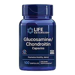 Life Extension Glucosamine / Chondroitin Capsules - Joint Health Supplement Pills - Advanced Formula for Healthy Cartilage, Knee Support & Joints Strength - Gluten Free, Non-GMO - 100 Capsules