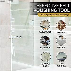 Gold Label Detailing Glass Polishing Drill Wheel Bob with Hexagonal Shaft for Use with Cerium Oxide | Remove Scratches and Scuffs in Windshields, Windows, Table Tops and More …