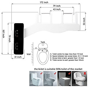 ifgswopq Bidet Toilet Seat Attachment Non-Electric Mechanical Bathroom Washing Nozzle Sprinkler Fresh, 1 (D 1)